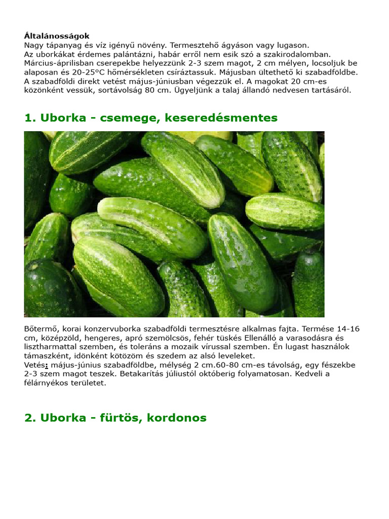 Uborka | PDF