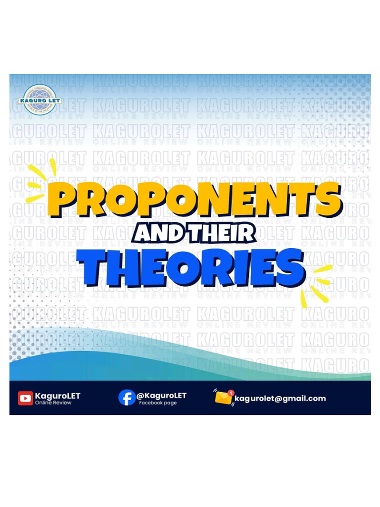 Proponents and Their Theories | PDF