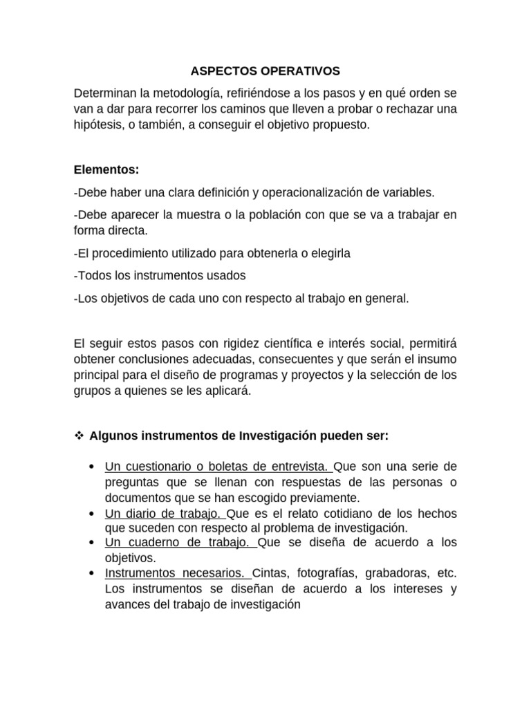 Actividad Aspectos Operativos | PDF | Método científico | Science