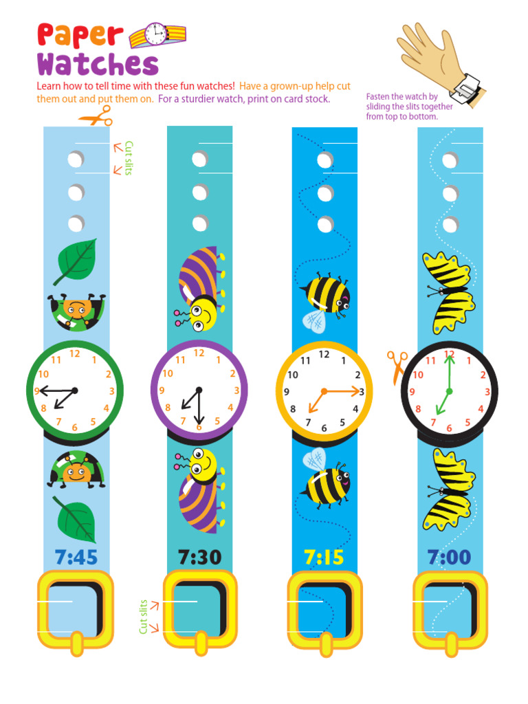 Telling Time Play Watches 7 | PDF