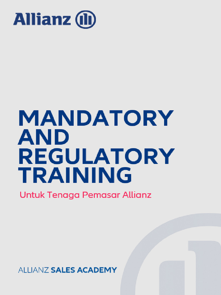 Mandatory and Regulatory Training (Part 1) | PDF