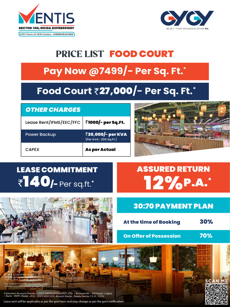 Food Court at 140 Price List | PDF