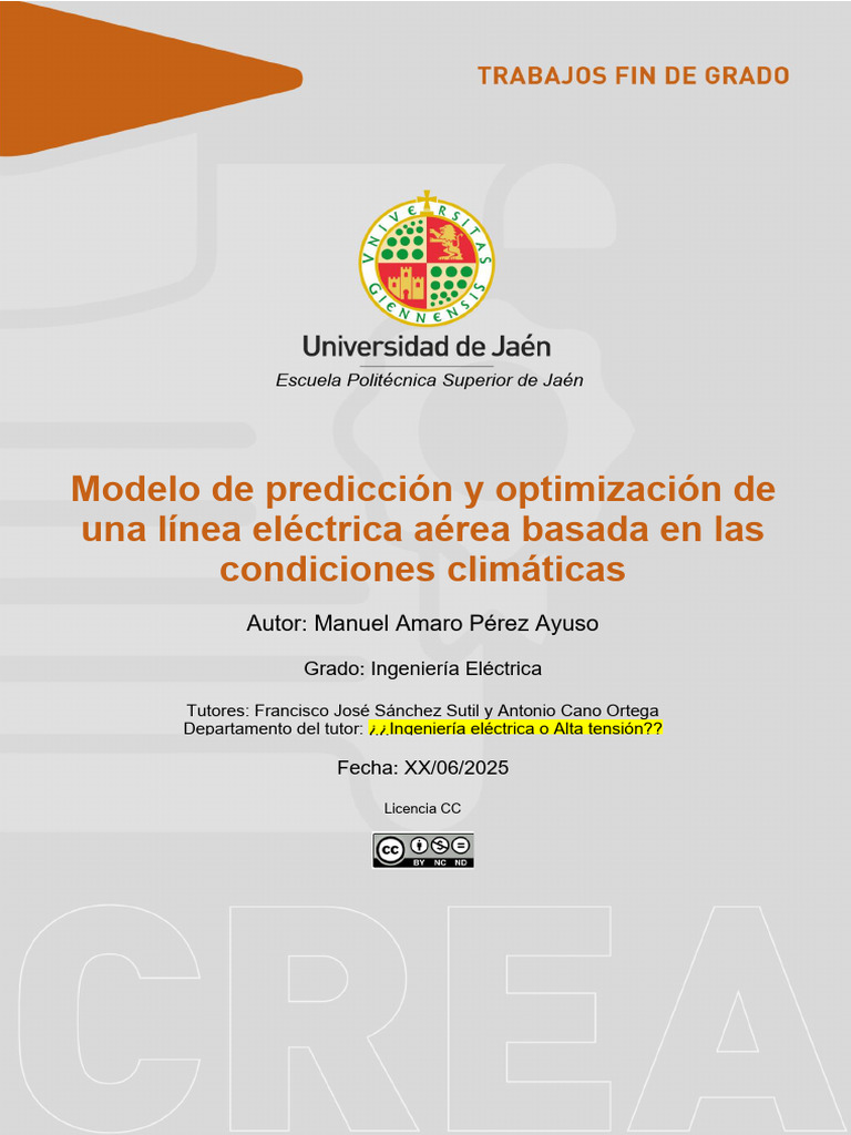 Modelo Portada TFG EPSJ Nuevo | PDF