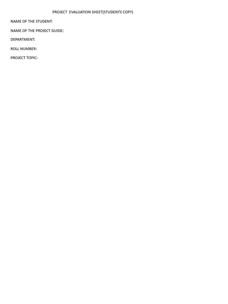 PROJECT EVALUATION SHEET 2023.docx - 20250807 - 202219 - 0000 | PDF