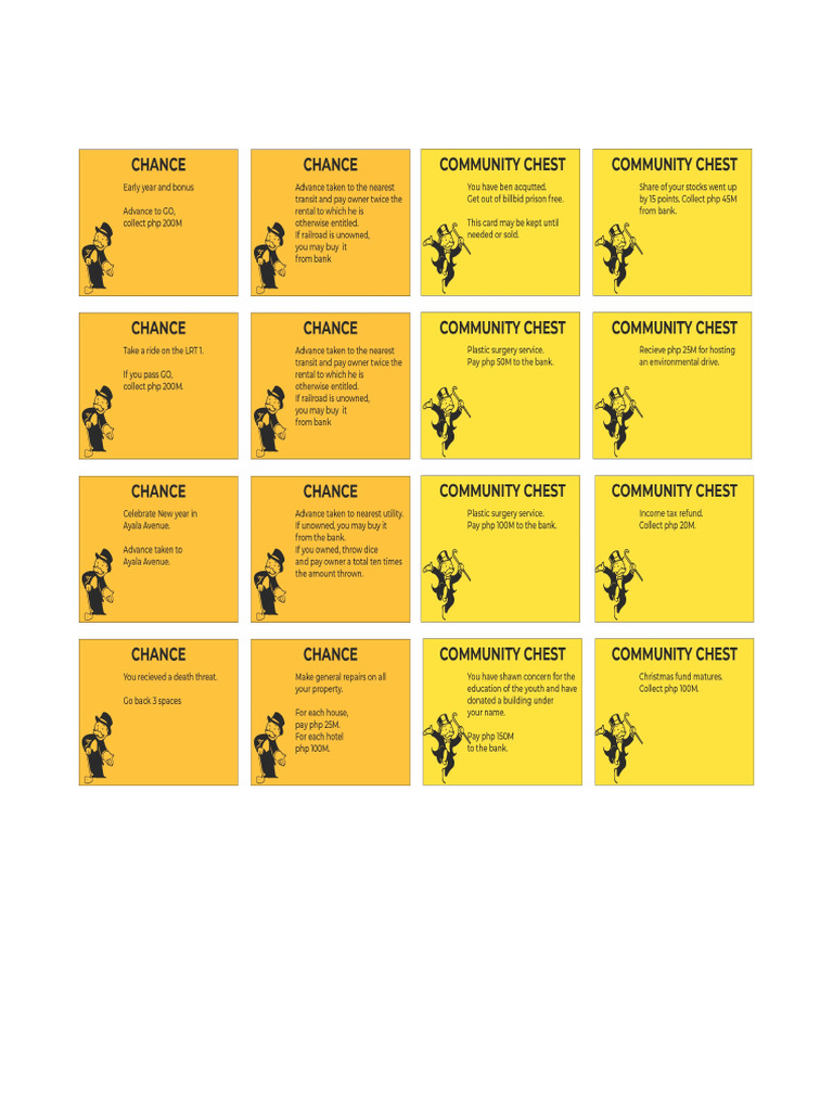 Monopoly Chance Cards Printablen - 299.jpg | PDF