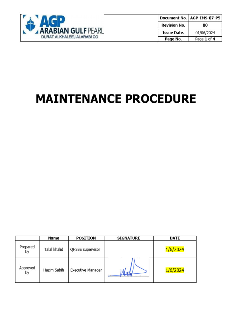 P5 Maintenance Procedure | PDF | Computing