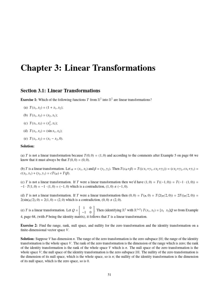 Hoffman - and - Kunze Solution Part 3 | PDF | Linear Subspace | Linear Map