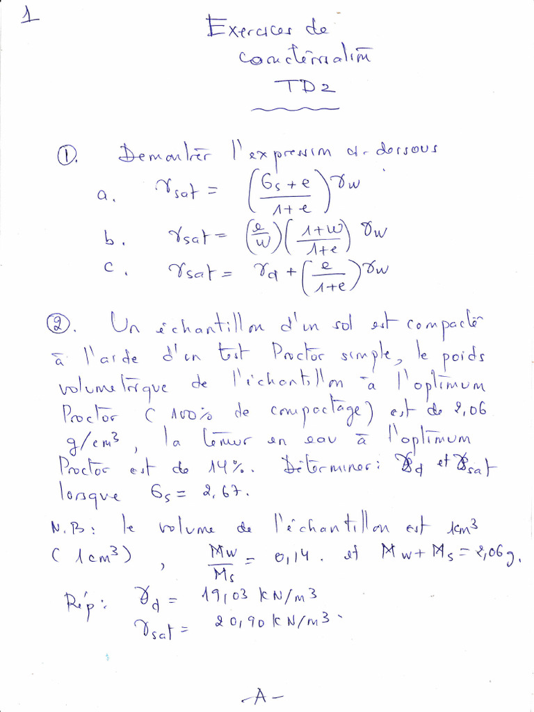 Exercices de Caracterisation-Td2 | PDF