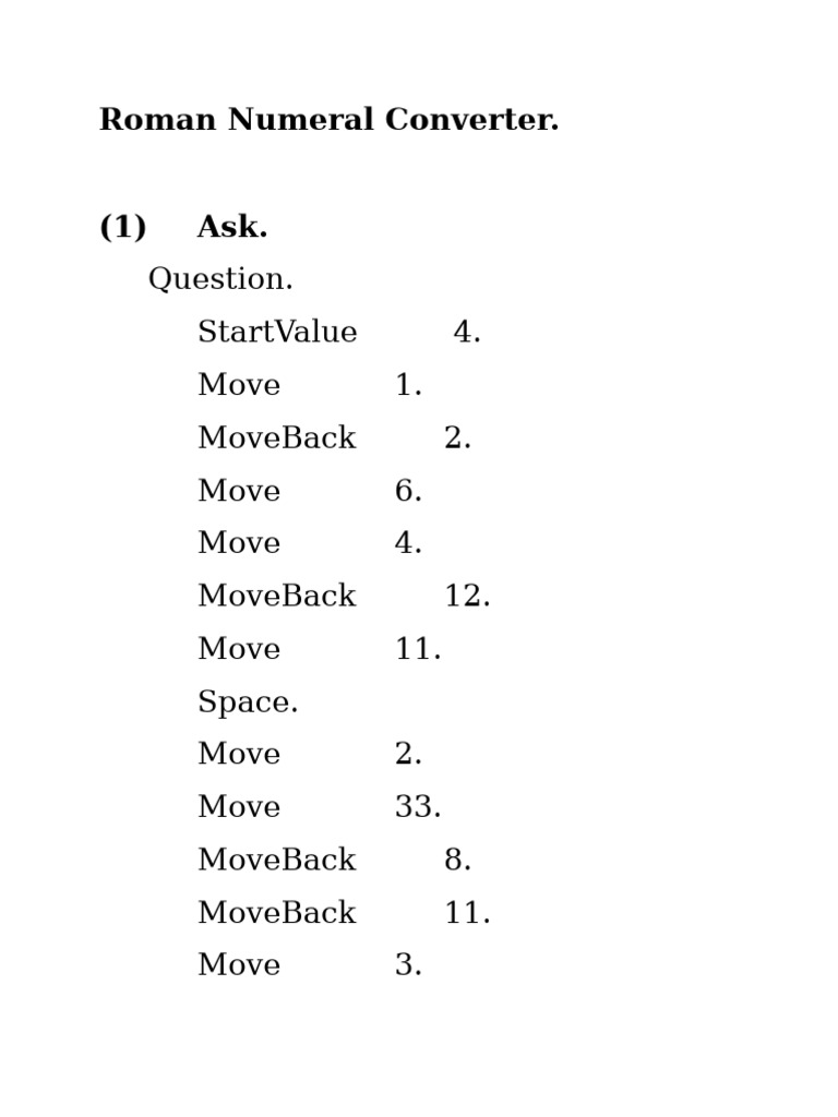 Roman Numeral Conversion Logic | PDF