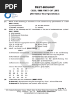 Cell - The Unit of Life Neet Pyq | PDF | Endoplasmic Reticulum | Meiosis