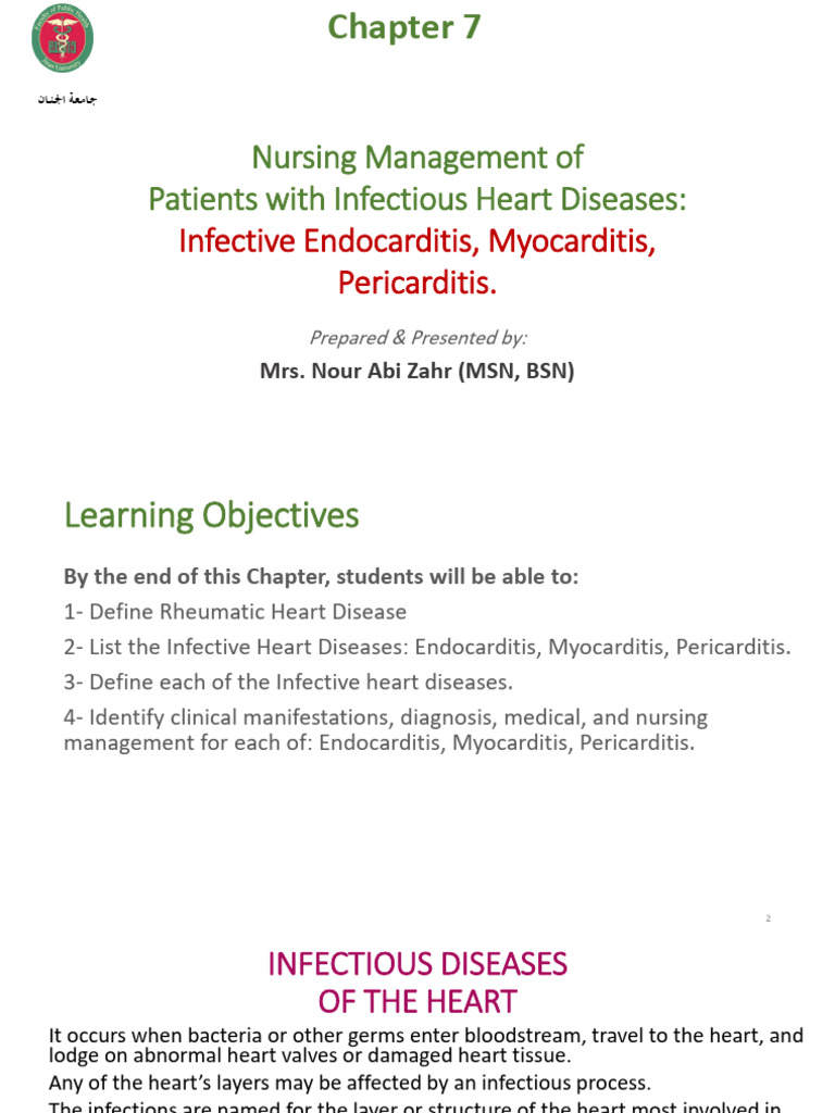 Nursing Management of Heart Infections | PDF | Heart | Diseases And ...