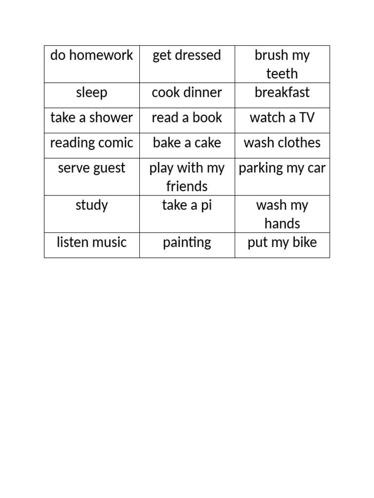 Activity at Home | PDF