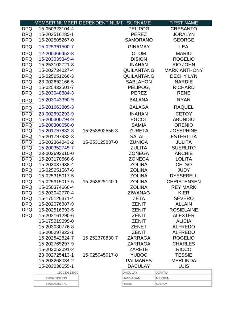 PhilHealth Consultation Records List | PDF