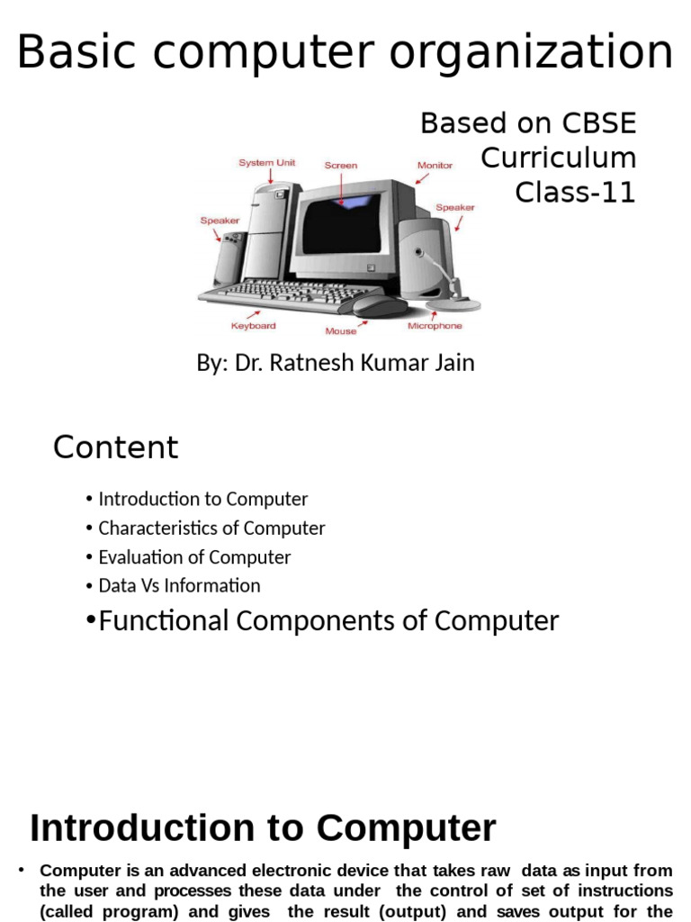 Unit 1 Part 1 - Basic Computer Organization | PDF | Random Access ...