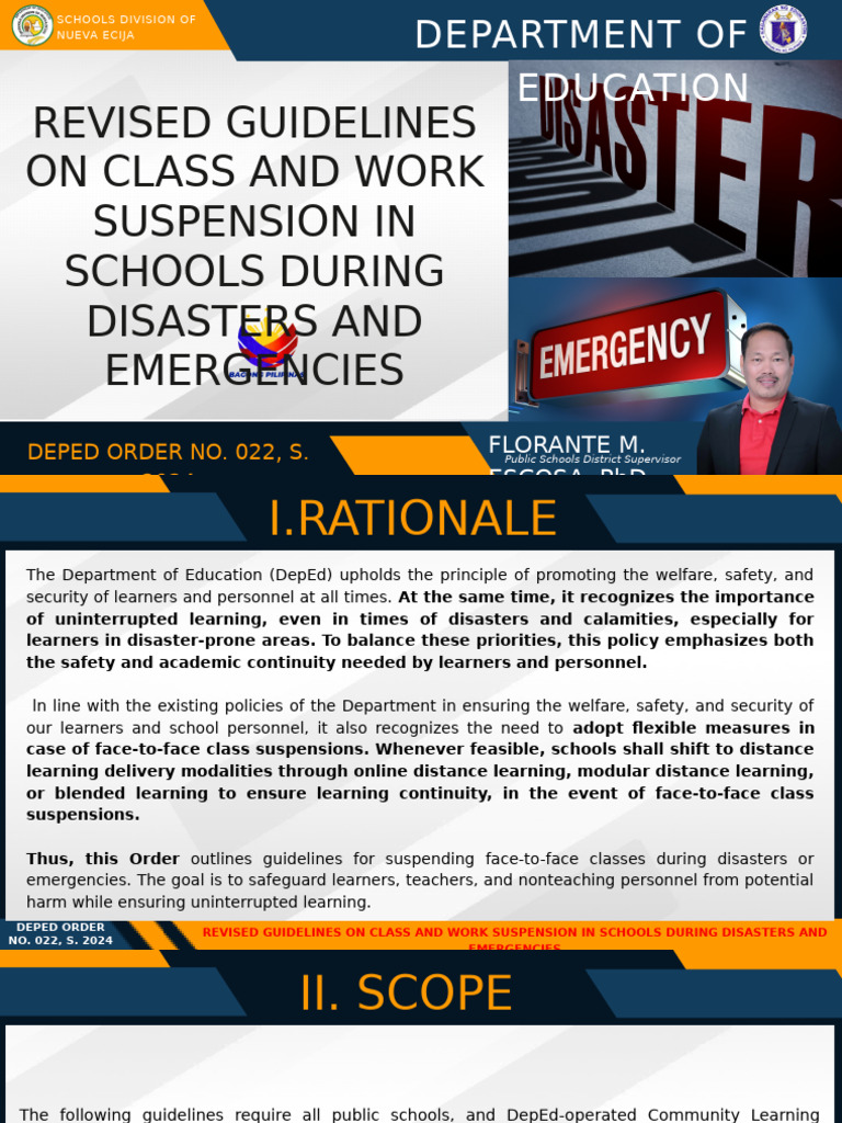 Class Suspension Guidelines in Emergencies | PDF | Tropical Cyclones