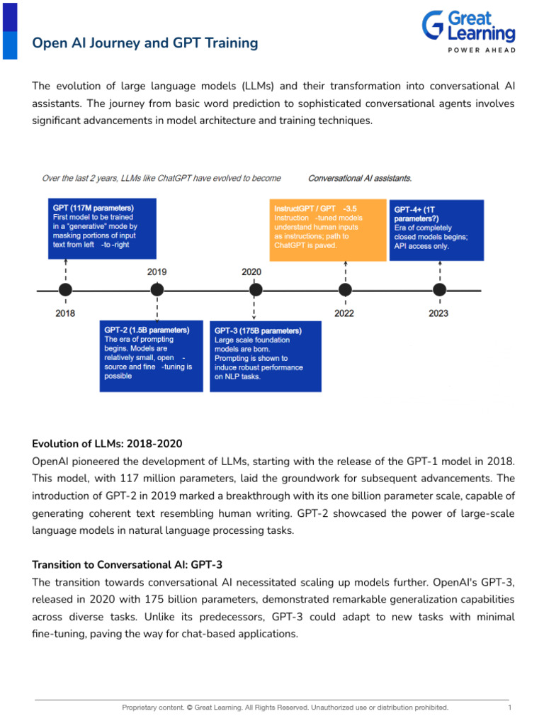 Handout - Open AI Journey and GPT Training | PDF | Artificial ...