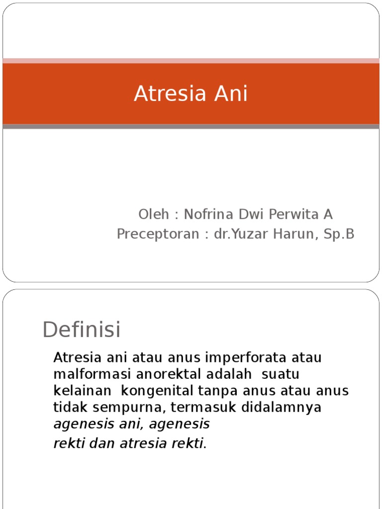 Atresia Ani | PDF