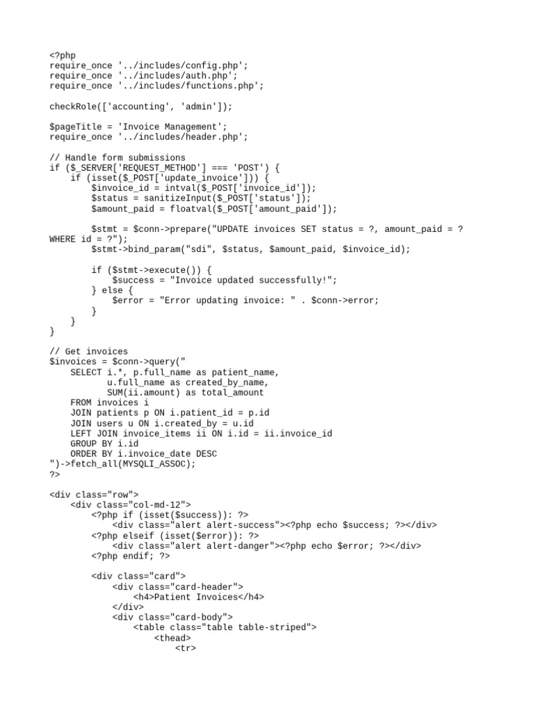 Hms Accounting Invoices (PHP) | PDF | Invoice | Accounting