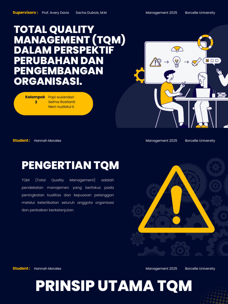 Kelompok 3 Total Quality Management (TQM) Dalam Perspektif Perubahan Dan Pengembangan Organisasi ...