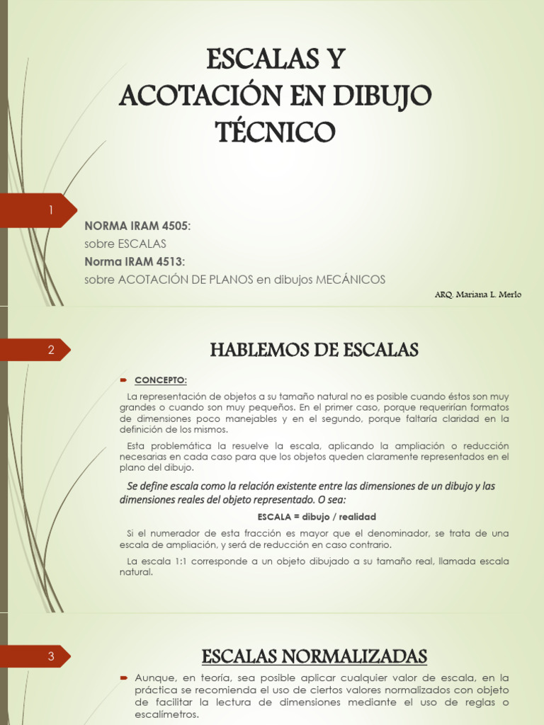 Escalas y Acotación en Dibujo Técnico | PDF | Dibujo