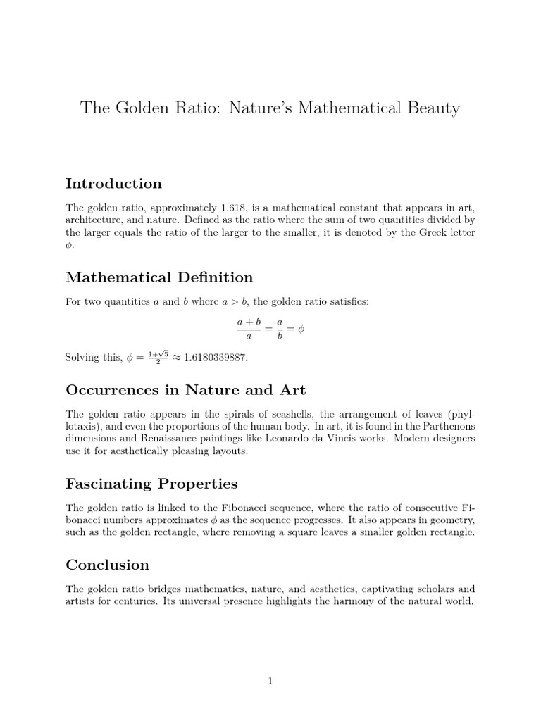 Golden Ration | PDF