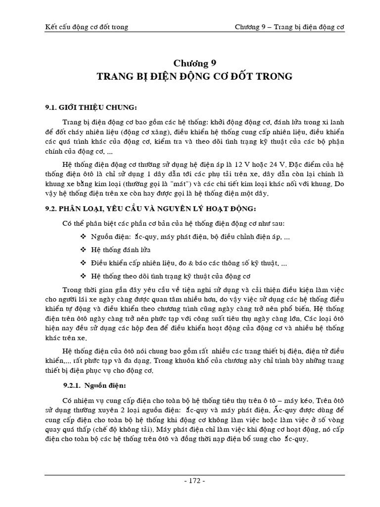 Chuong 9 - Trang Bi Dien Dong Co | PDF