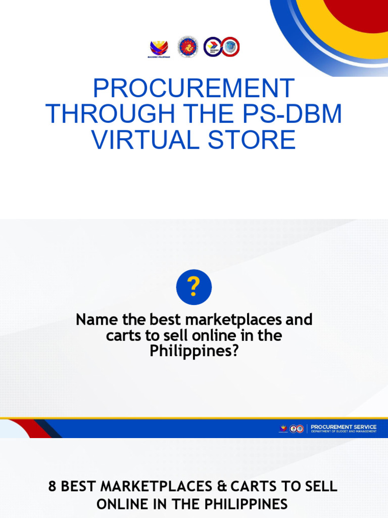 PS-DBM Virtual Store Procurement Guide | PDF