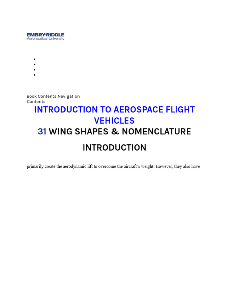 Wing Shapes and Nomenclature Overview | PDF | Airfoil | Lift (Force)