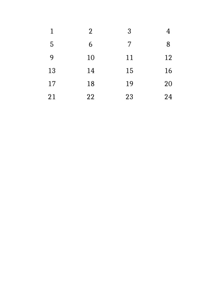 1 Dan 24 Gacha Jadval | PDF