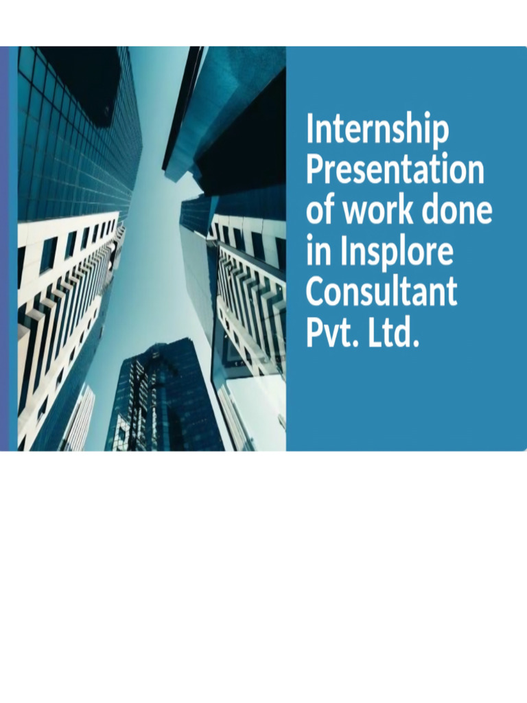 Internship Presentation | PDF | Cognition | Learning