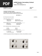 Annual Examination Sample Paper Class 7th Science | PDF | Speed