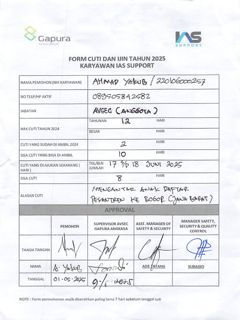 Lupa Absen Dan Cuti | PDF