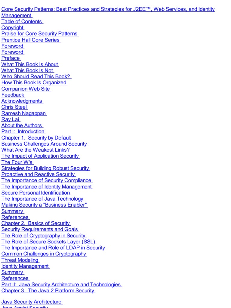 Core - Security.patterns - Best.practices - And.strategies - for.J2EE ...