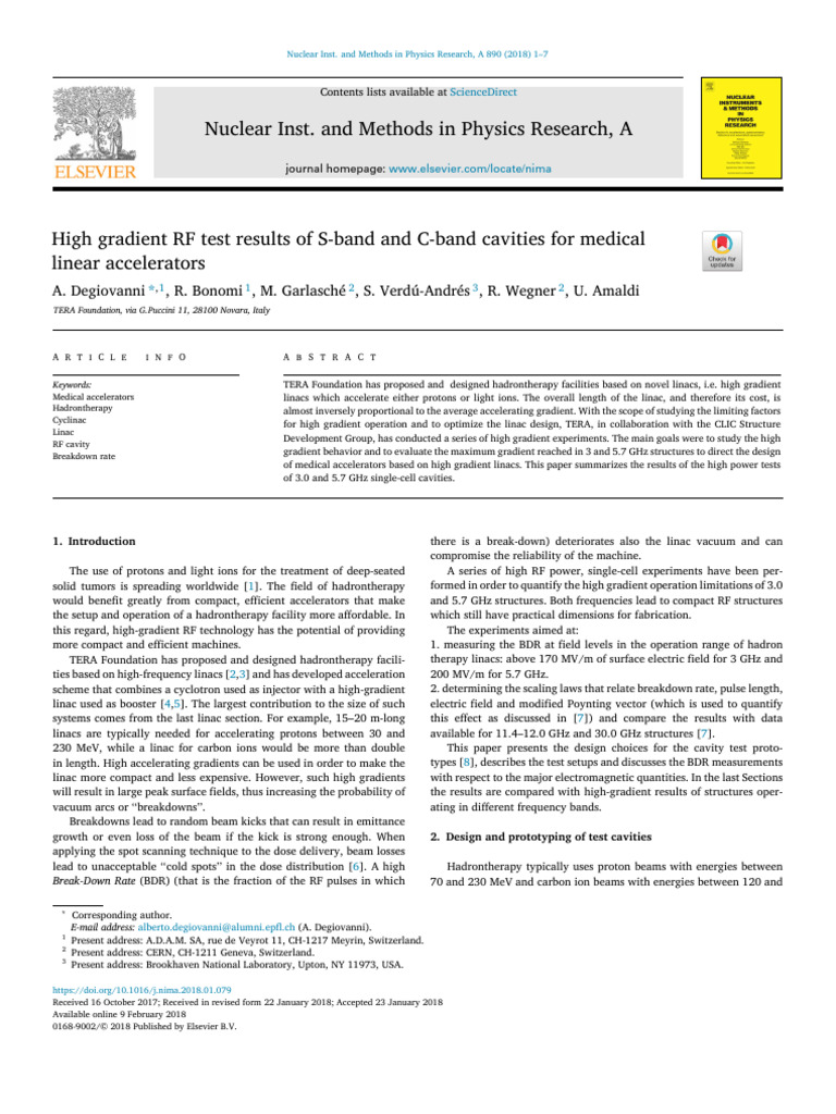 Peak RF Fields in Accelerating Structures | PDF | Particle Accelerator ...