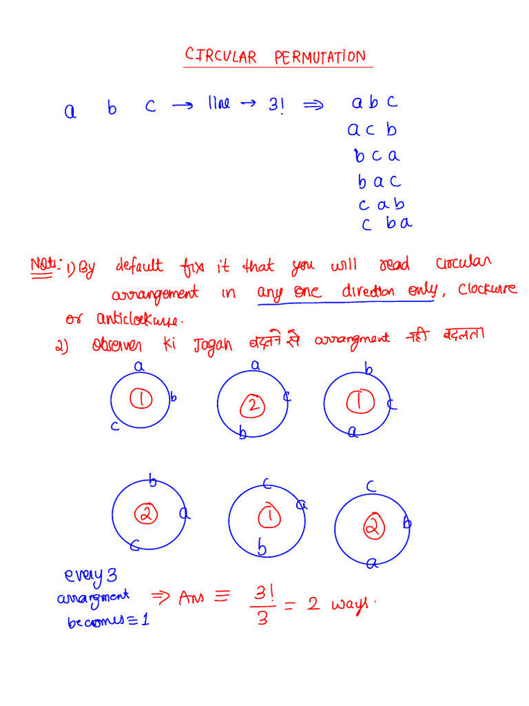 Circular Permutation Examples Explained | PDF