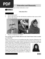 Malala - UN Speech | PDF | Malala Yousafzai