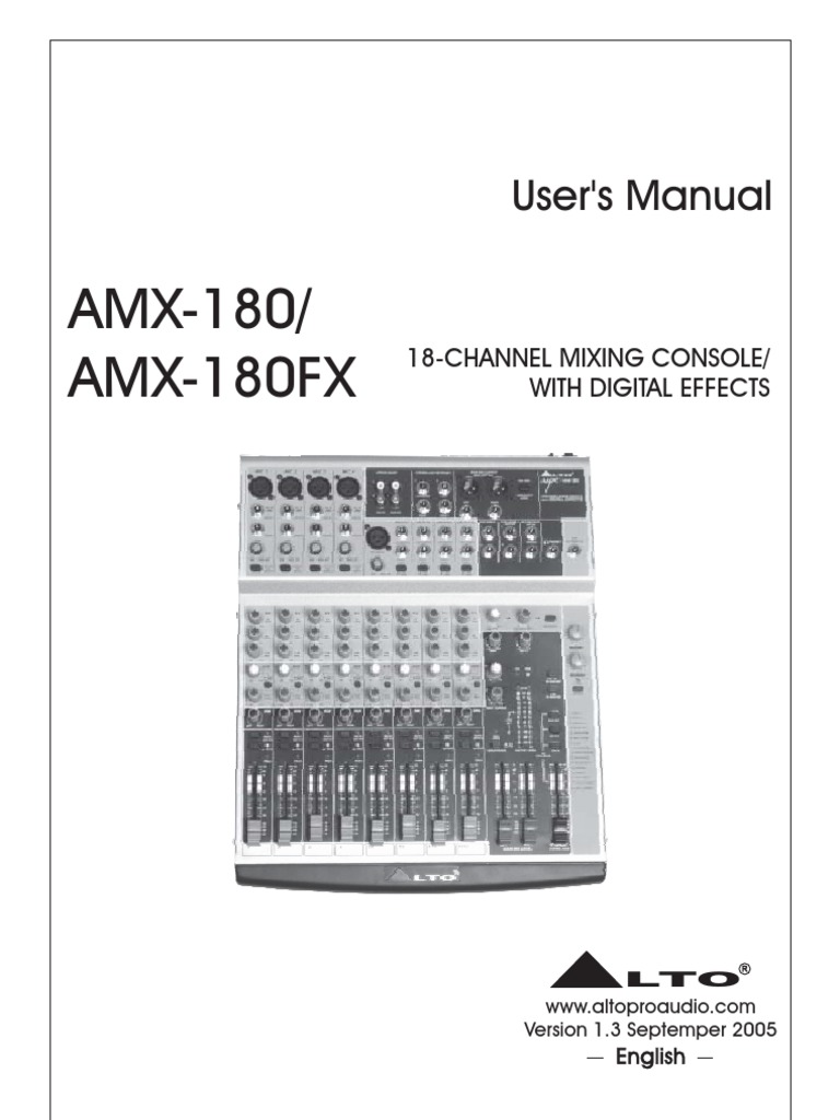 AMX-180/ AMX-180FX: User's Manual | PDF | Microphone | Recording