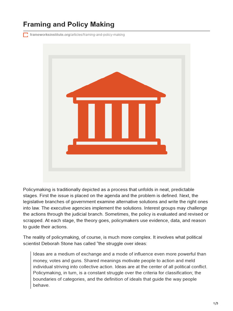 Understanding Political Framing in Policy | PDF | Policy | Framing ...