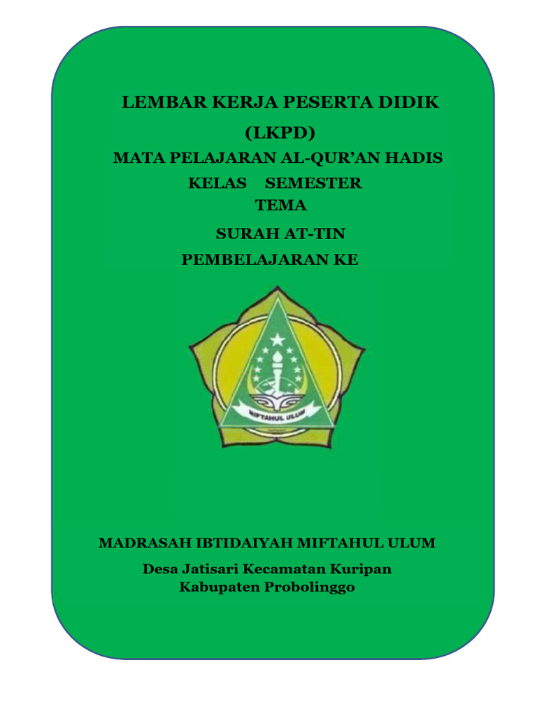 2. Lkpd Surah at-tin Baru | PDF
