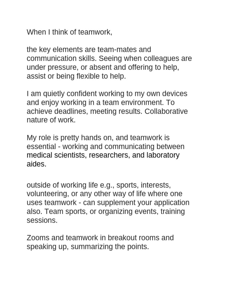 Teamwork Cheet Sheet - Copy | PDF