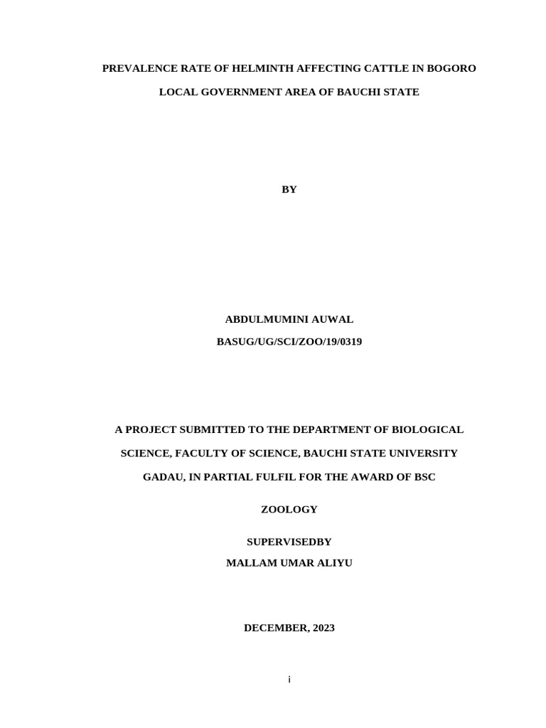 Victor Amos Complete Project Sample For | PDF | Nematode