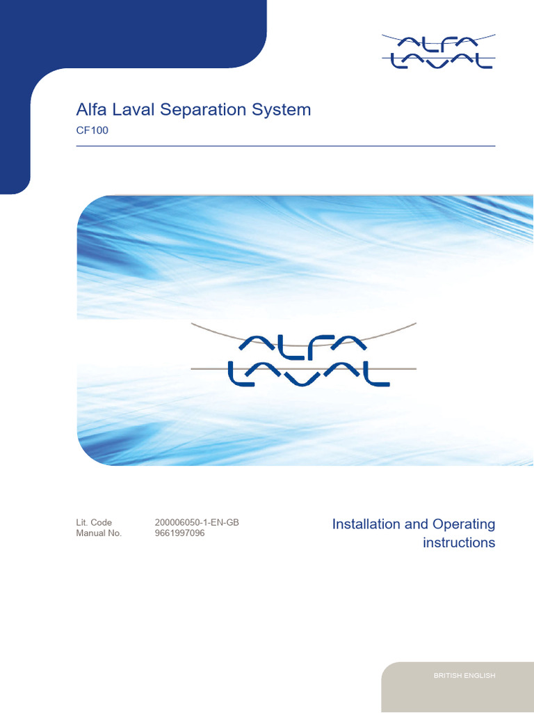 Alfa Laval Cf100 19893 Bmi Manual en | PDF | Valve | Recycling