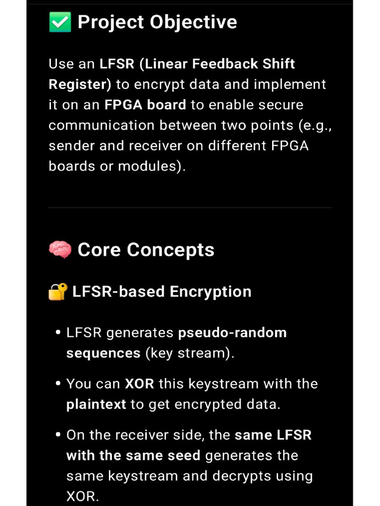 Secured Communication Using LFSR and FPGA | PDF