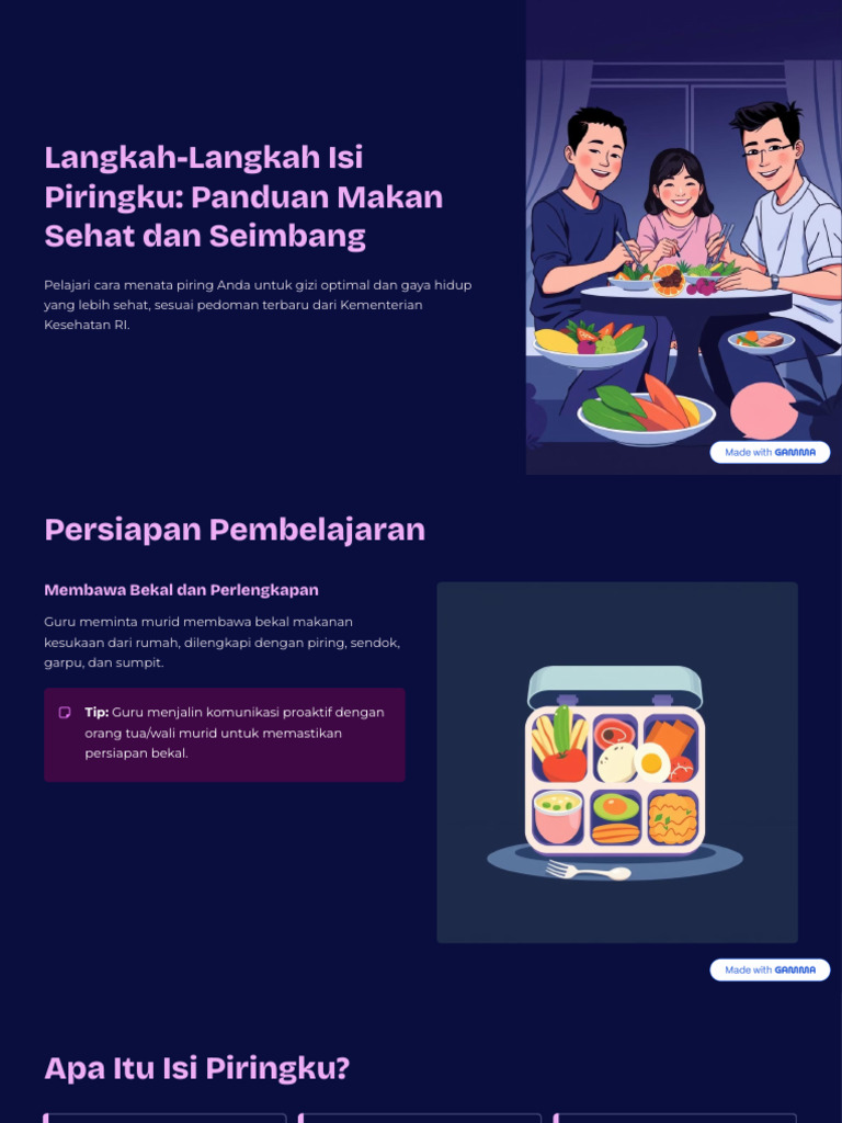 Panduan Isi Piringku Sehat dan Bergizi | PDF