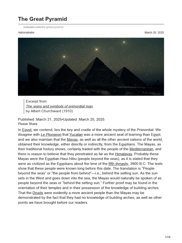The Great Pyramid | PDF | Horizon | Horus
