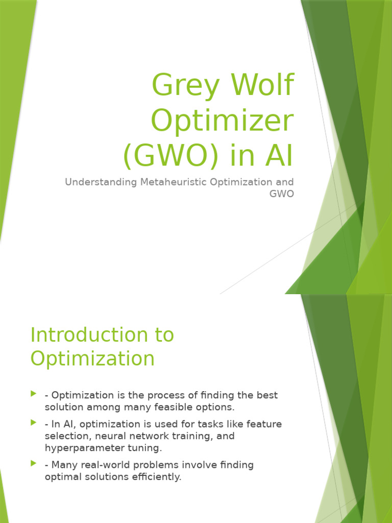 Grey Wolf Optimizer Presentation | PDF | Algorithms And Data Structures ...