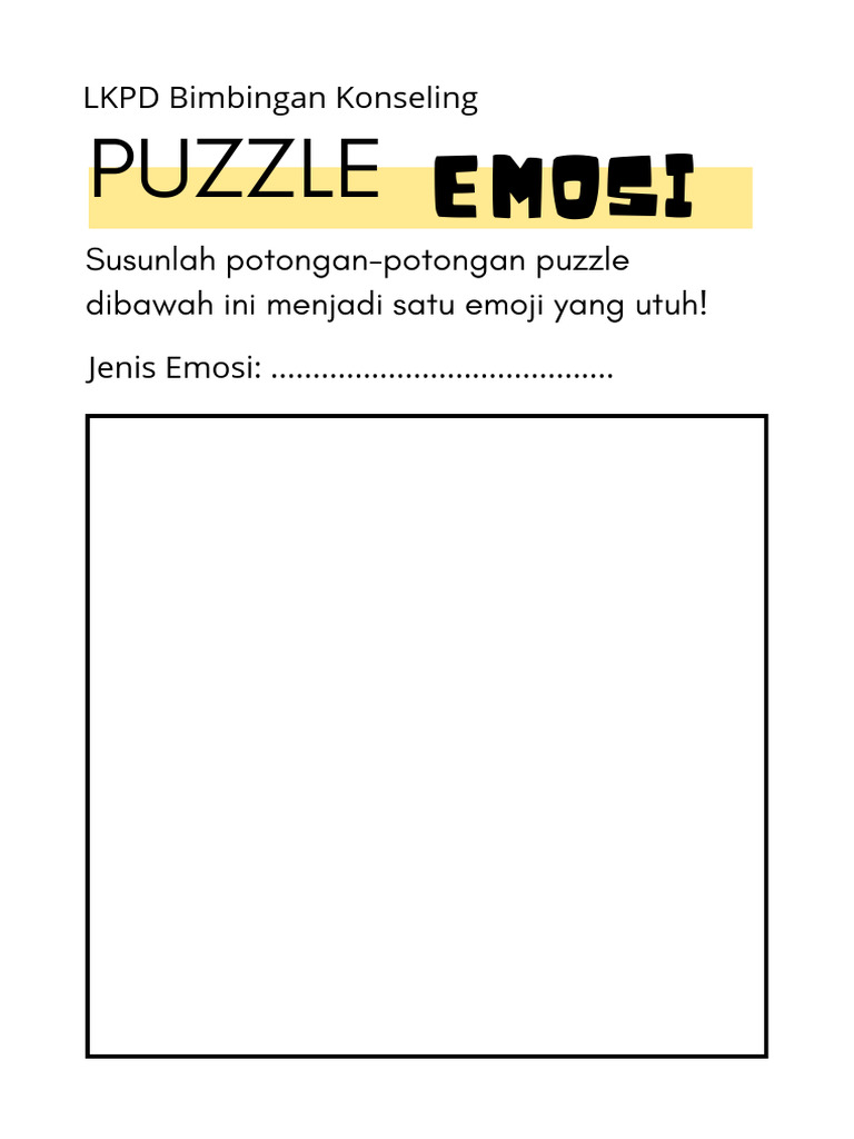 LKPD Puzzle Emosi untuk BK | PDF