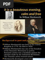 Analysis of "It Is a Beauteous Evening" | PDF | Sonnets | Poetry