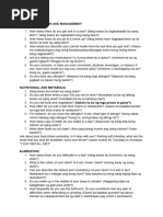 HEEADSS Rapid Questionnaire | PDF