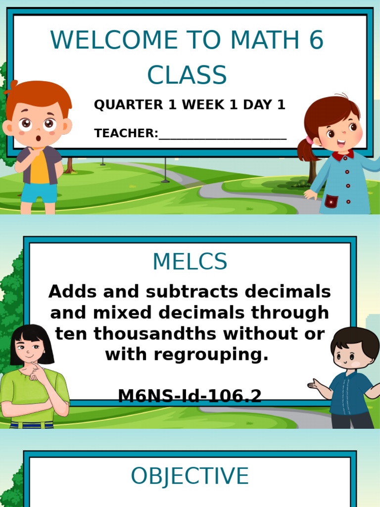 Math 6 Quarter 1 Week 4 Day 2 | PDF | Numbers | Mathematics